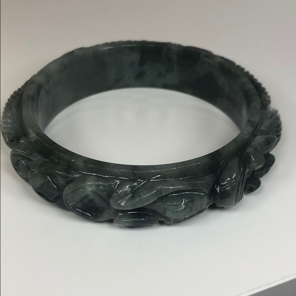 Jade | Jewelry | Jade Dragon Bangle Natural | Poshmark